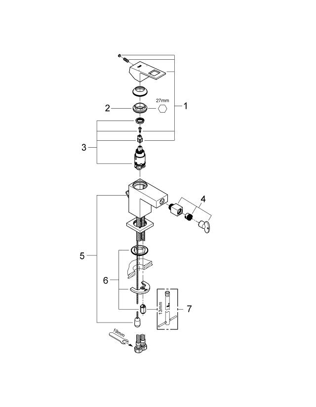 Eurocube Single-lever basin mixer 1/2″ S-Size | GROHE 官方網站