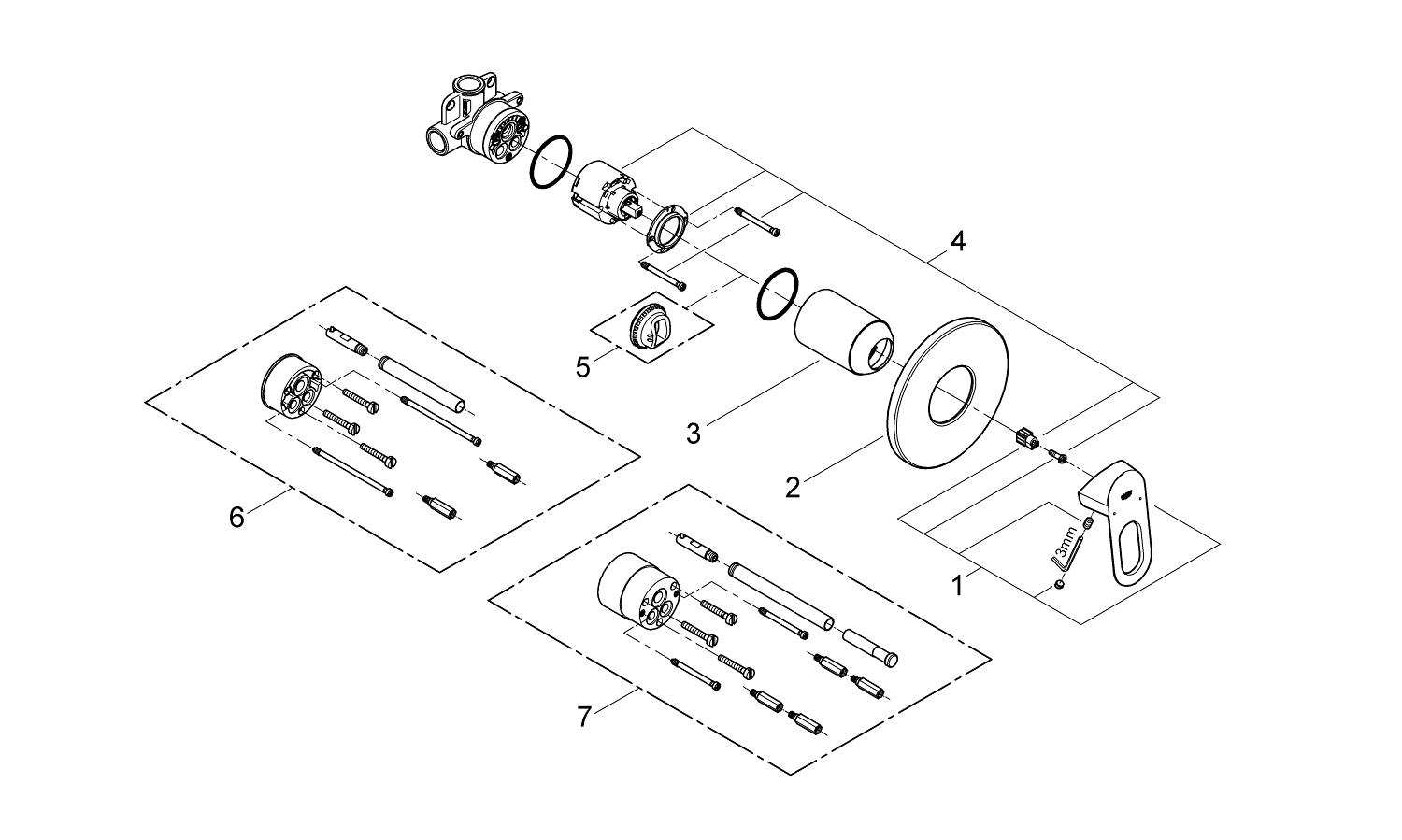 BauLoop Single-lever shower mixer | GROHE