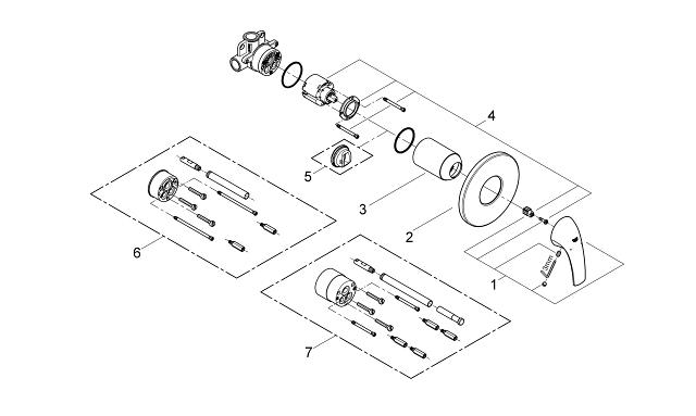 BauCurve Single-lever shower mixer | GROHE