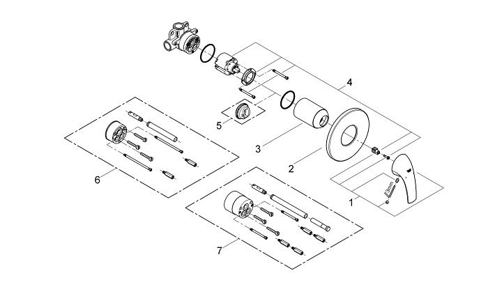 BauCurve Single-lever shower mixer | GROHE