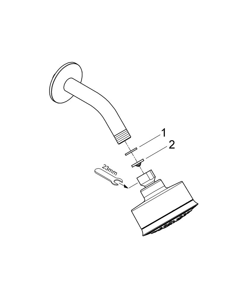 BauClassic 90 Head shower set 3 sprays | GROHE