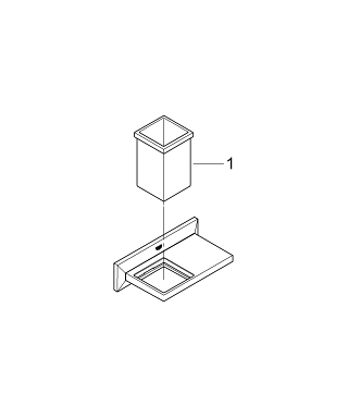 Allure Brilliant Shelf with tumbler | GROHE