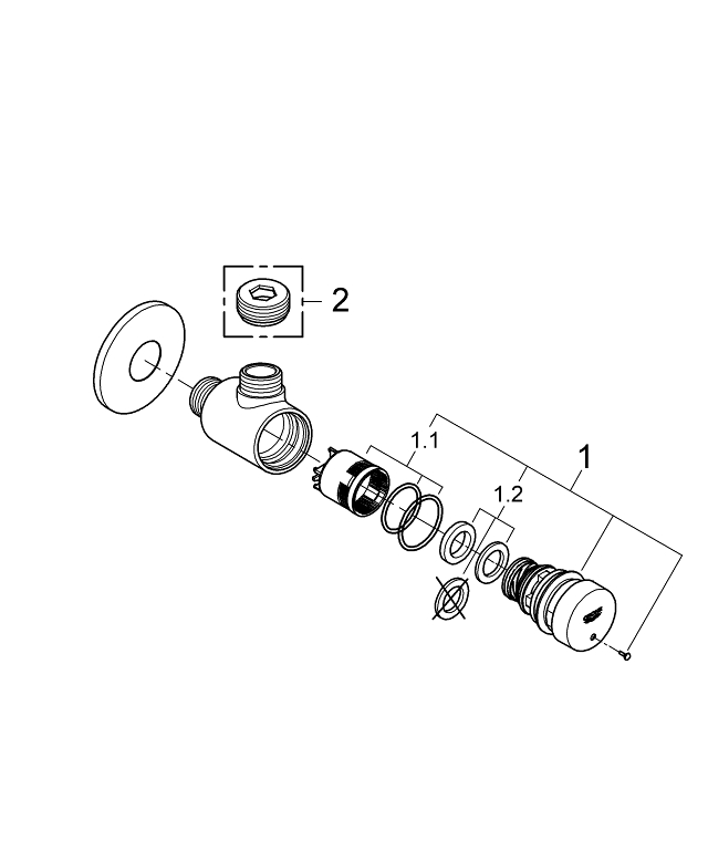 Euroeco Cosmopolitan T Self-closing shower valve 1/2″ | GROHE