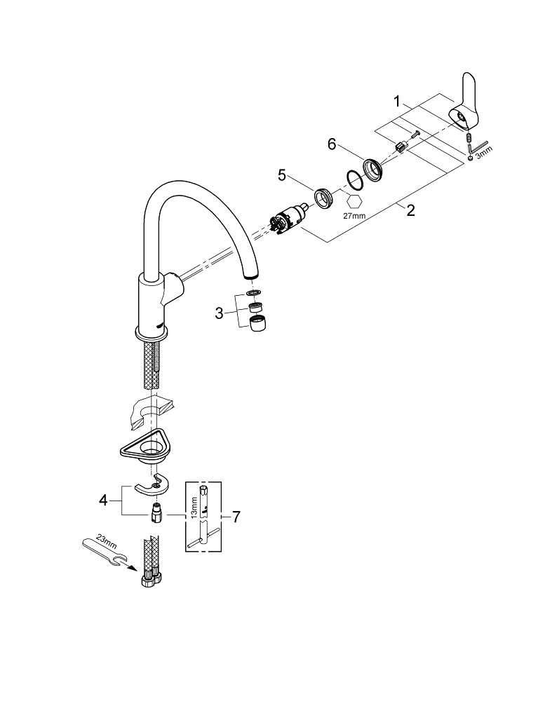 BauEdge Grifería para fregadero 1/2″ | GROHE