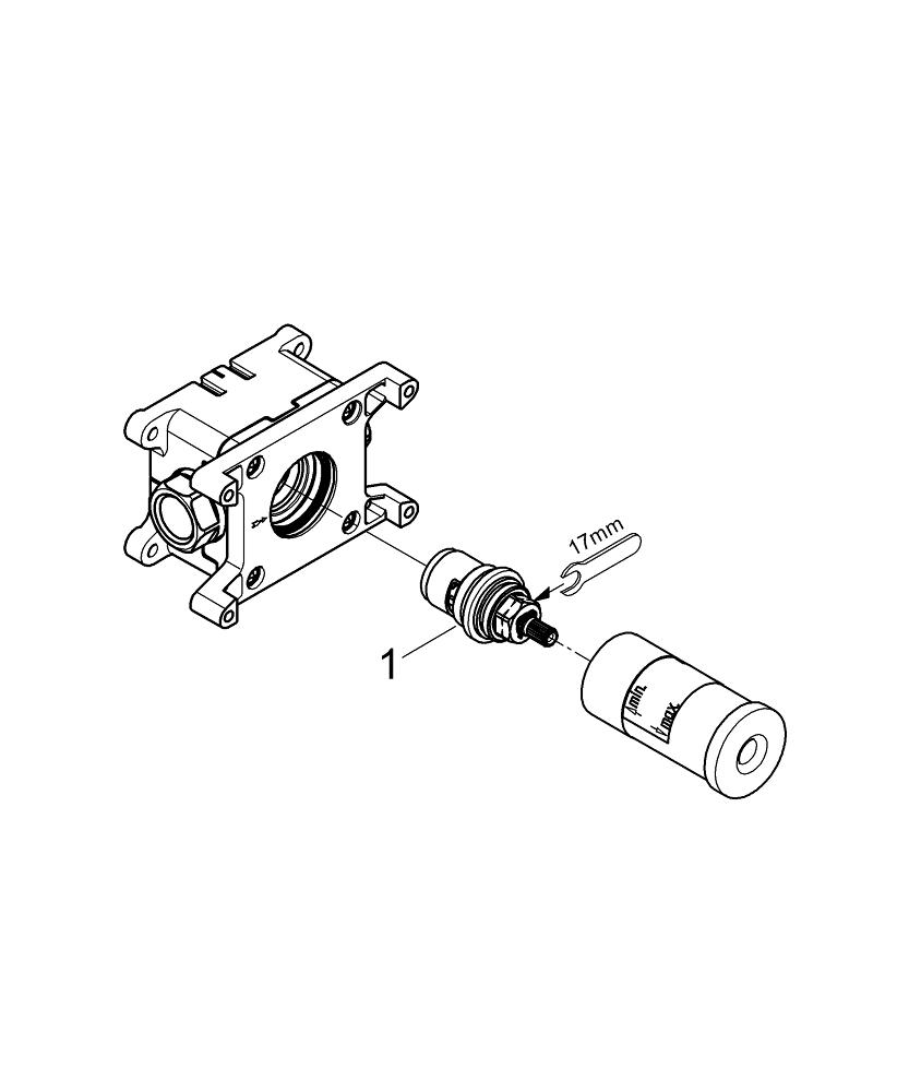Rapido C Rough-in for single volume control | GROHE