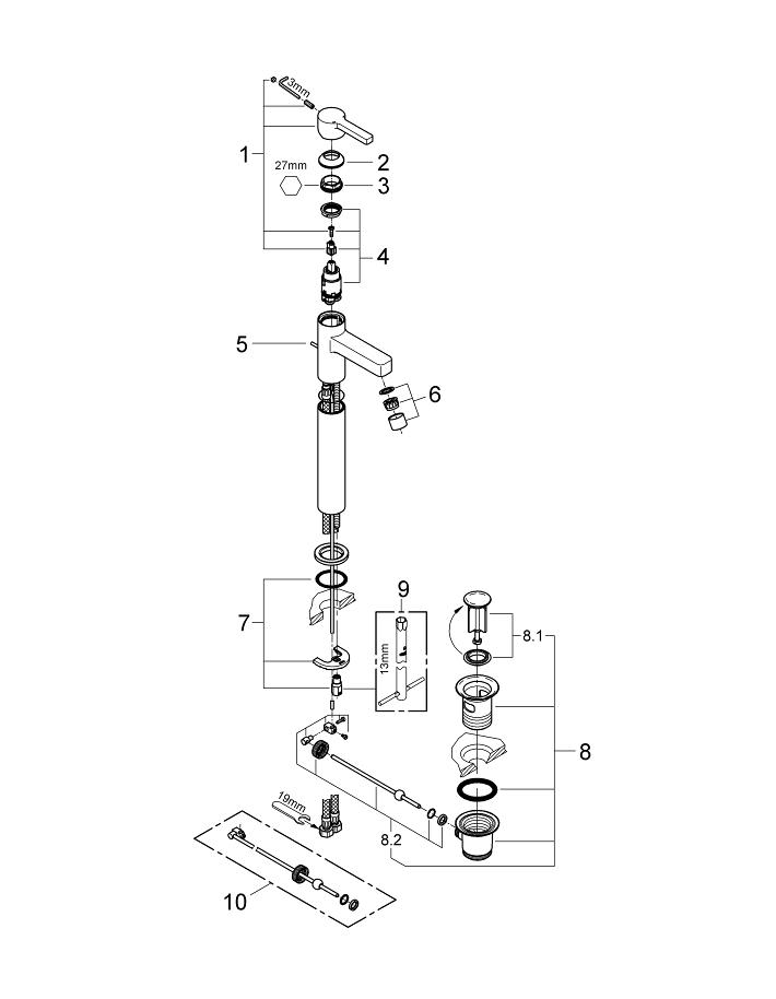 Lineare Single-lever basin mixer 1/2″ XL-Size | GROHE Taiwan