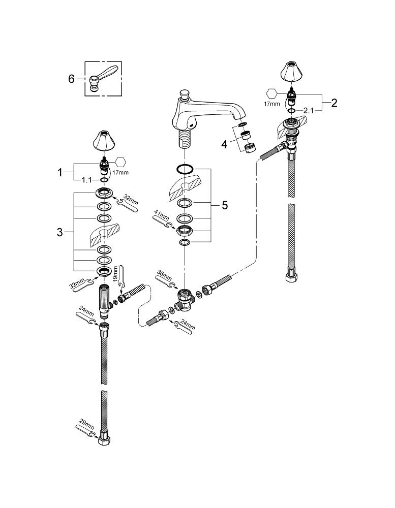 Somerset 3-hole bath combination | GROHE