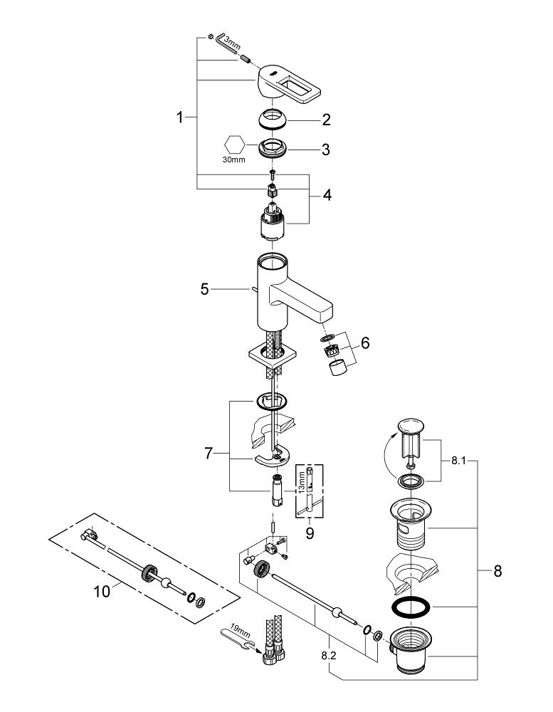 Quadra Single-lever basin mixer 1/2″ S-Size | GROHE 官方網站