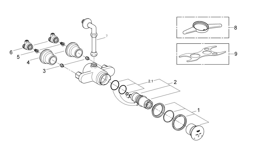 Contromix Public Self-closing shower mixer 1/2″ | GROHE
