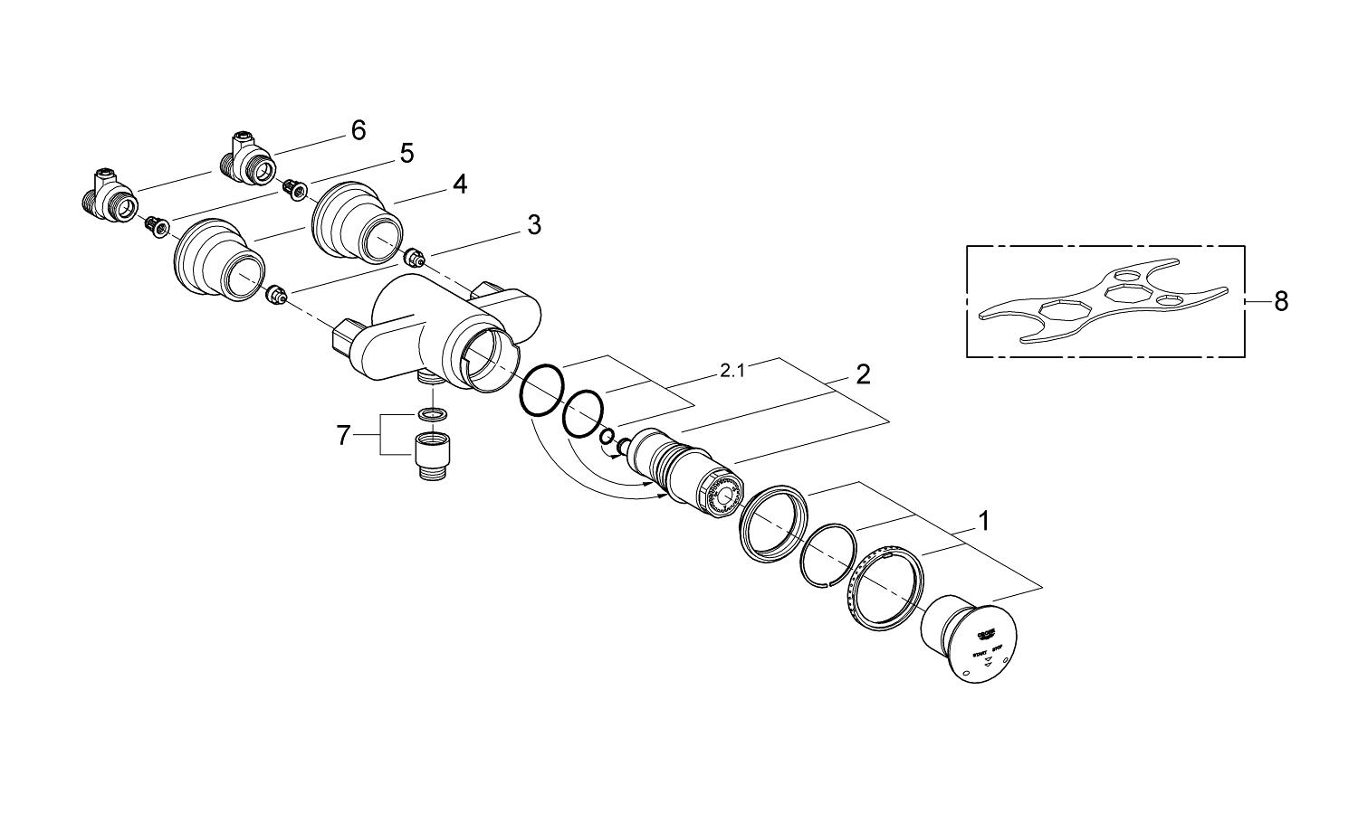 Contromix Public Self-closing shower mixer 1/2″ | GROHE