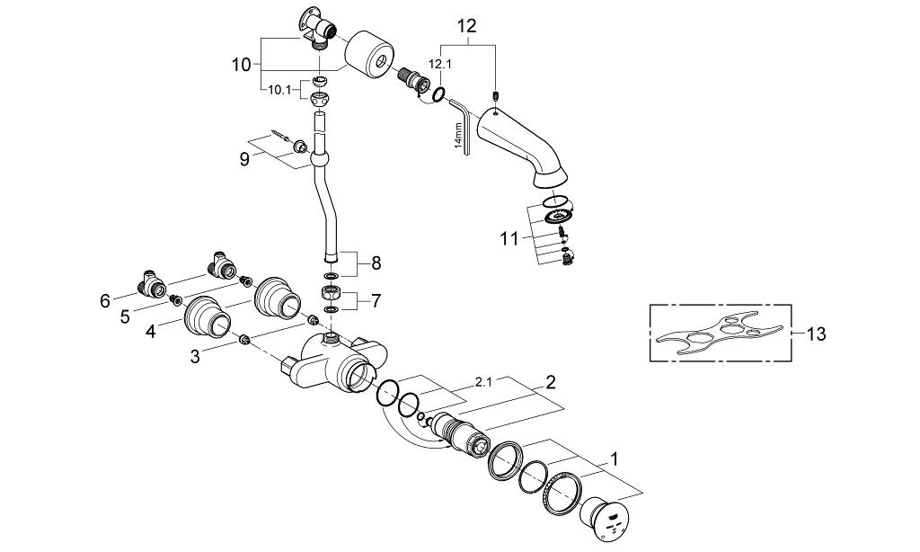 Contromix Public Self-closing shower mixer 1/2″ | GROHE 官方網站
