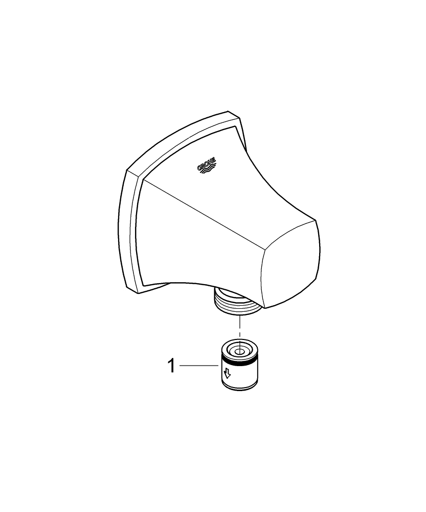 Grandera Shower outlet elbow, 1/2″ | GROHE