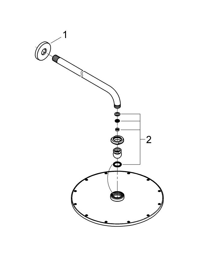 Rainshower Cosmopolitan 310 Head shower set 380 mm, 1 spray | GROHE