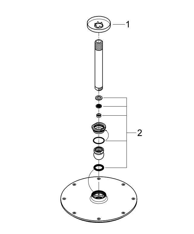 Rainshower Cosmopolitan 210 Head shower set ceiling 142 mm, 1 spray | GROHE