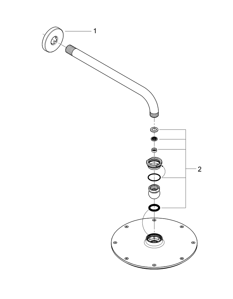 Rainshower Cosmopolitan 210 Head shower set 286 mm, 1 spray | GROHE