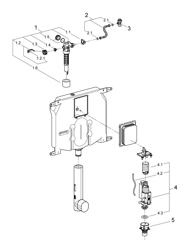 Cassetta di sciacquo per WC spessore 80 mm | GROHE