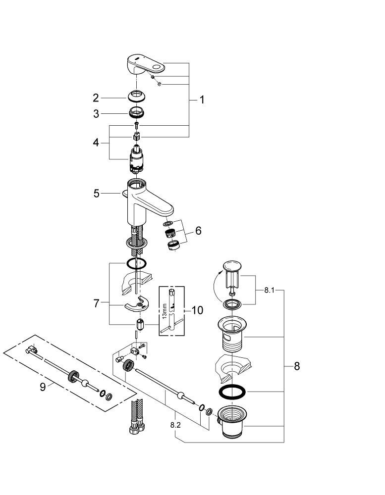 Europlus Single-lever basin mixer XS-Size | GROHE