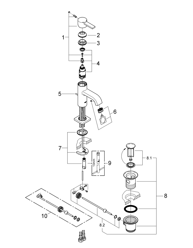 Allure Single-lever basin mixer 1/2″ M-Size | GROHE