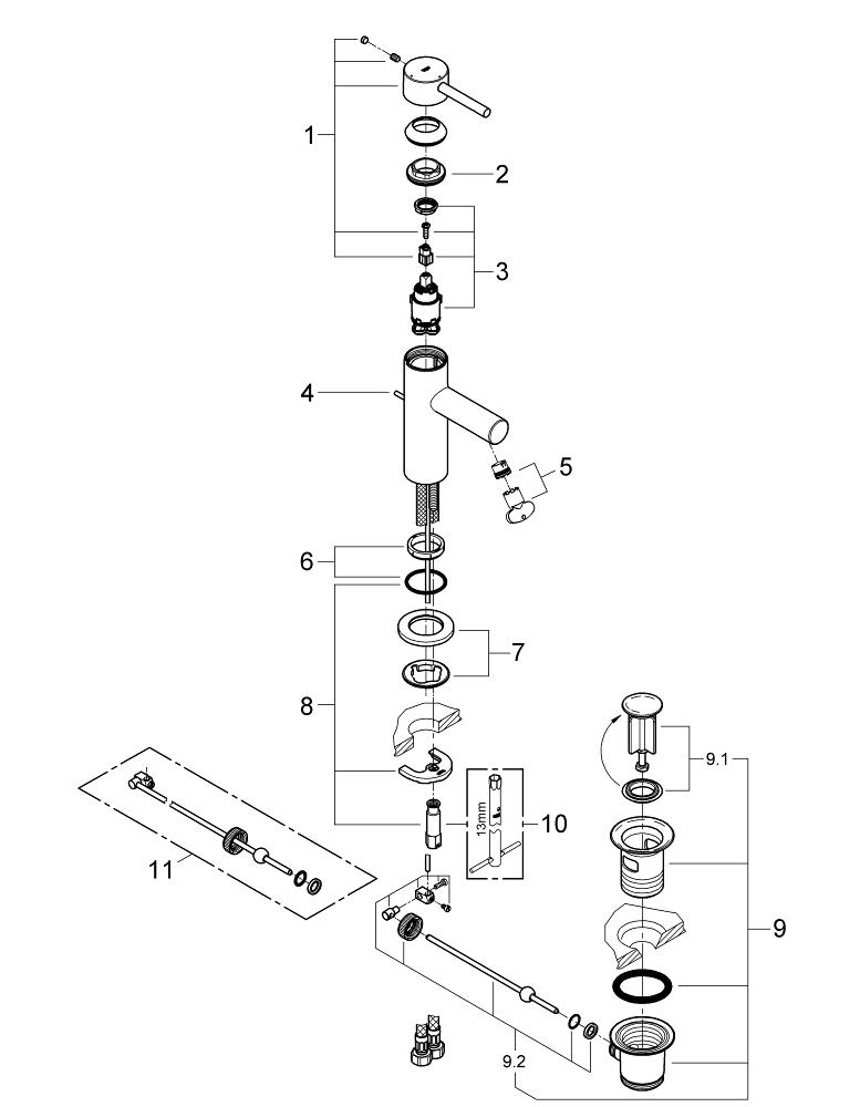Essence Single-lever basin mixer 1/2″ S-Size | GROHE 官方網站