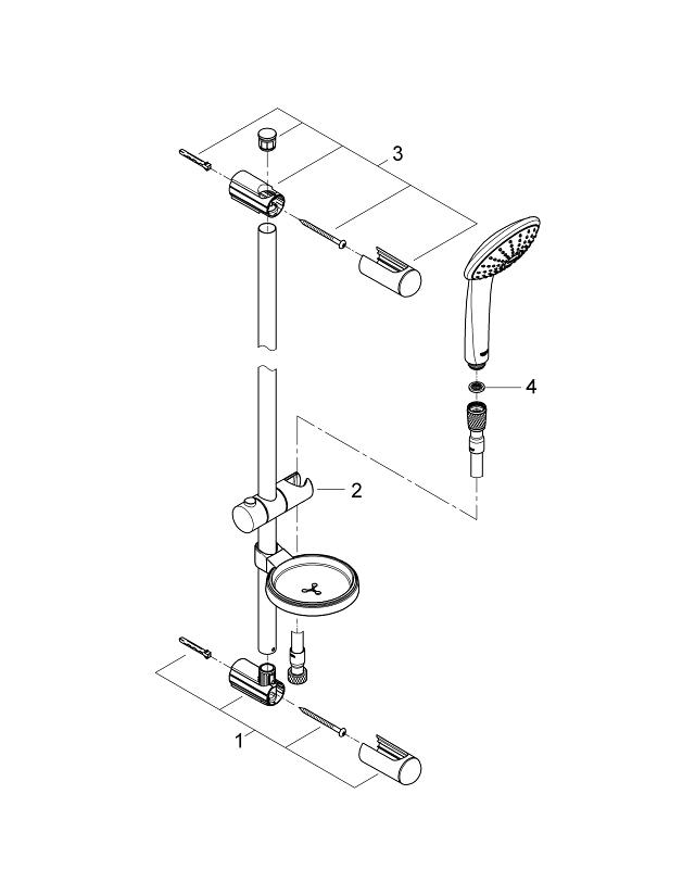 Euphoria 110 Mono Shower rail set 1 spray | GROHE