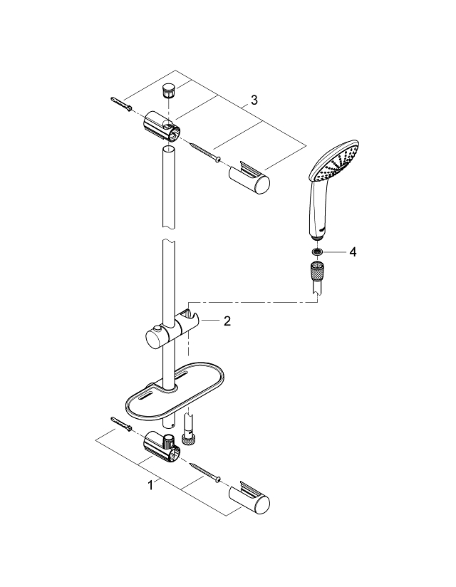Euphoria 110 Mono Shower rail set 1 spray | GROHE