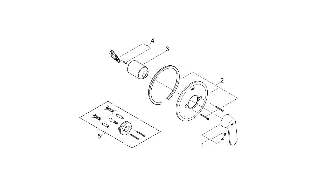 Eurosmart Cosmopolitan Grifería para ducha de balanceo de presión | GROHE