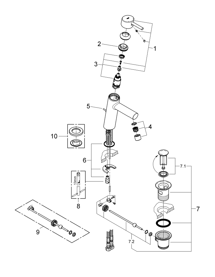 Concetto Single-lever basin mixer 1/2″ M-Size | GROHE