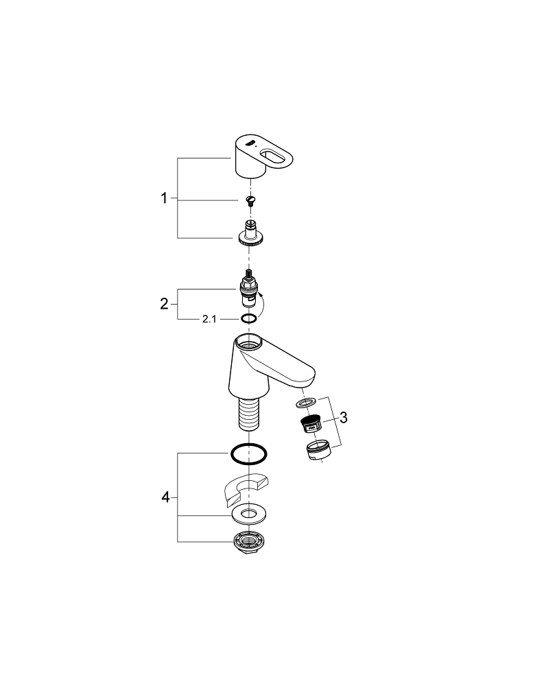 BauLoop Pillar tap 1/2″ XS-Size | GROHE