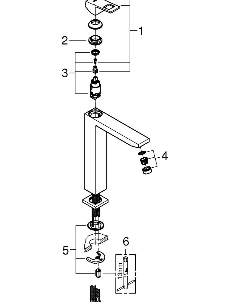 Eurocube Single-lever basin mixer 1/2″ XL-Size | GROHE