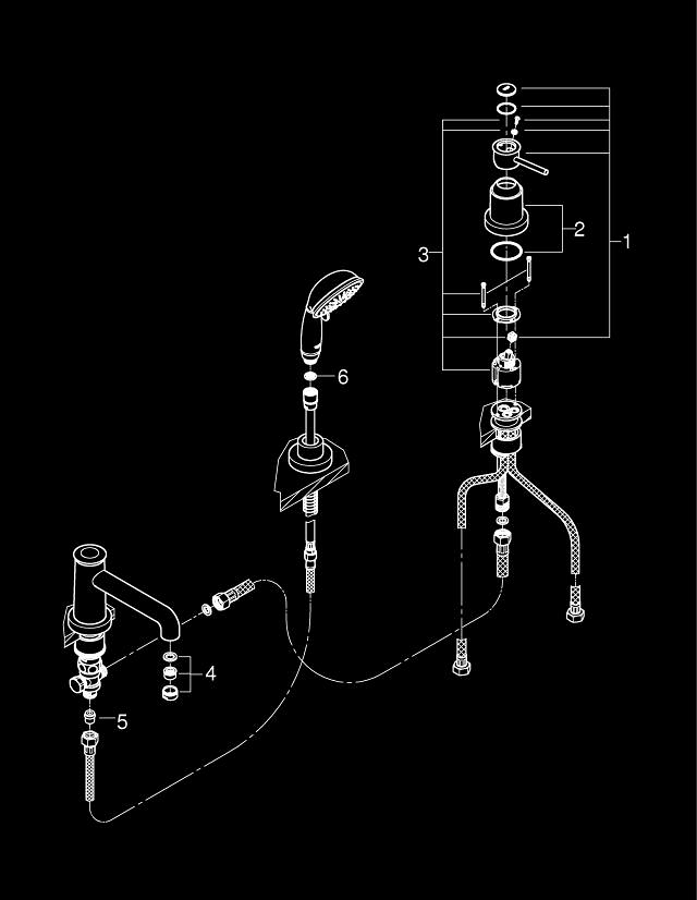 GROHE BauClassic 3-hole bath/shower combination | GROHE
