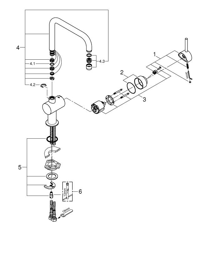 Minta Single-lever sink mixer 1/2″ | GROHE