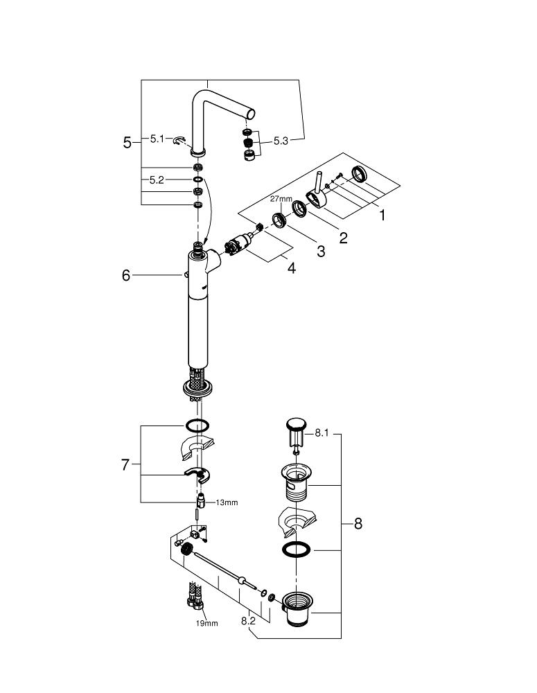Atrio Single-lever basin mixer 1/2″ XL-Size | GROHE 官方網站