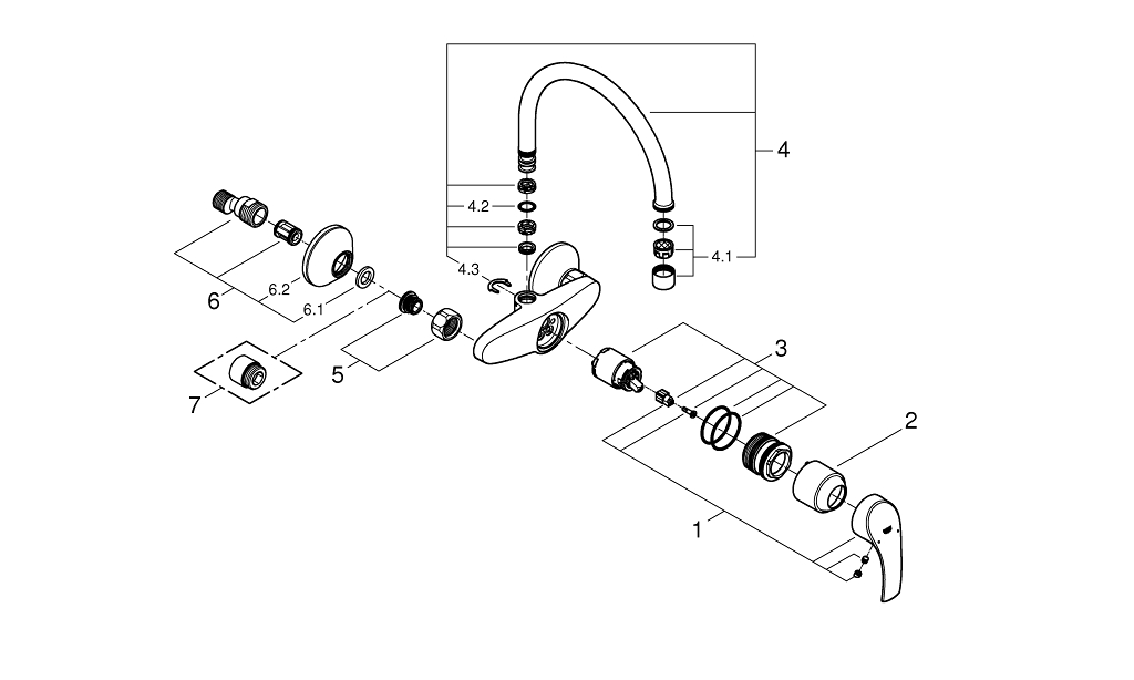 Eurosmart Single-lever sink mixer 1/2″ | GROHE