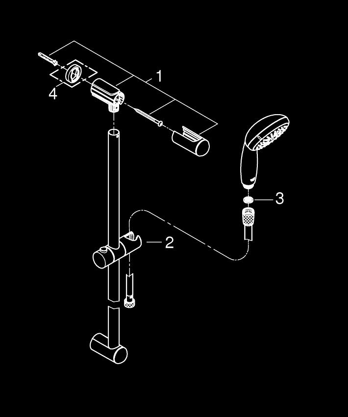 Tempesta 100 Shower rail set 4 sprays | GROHE