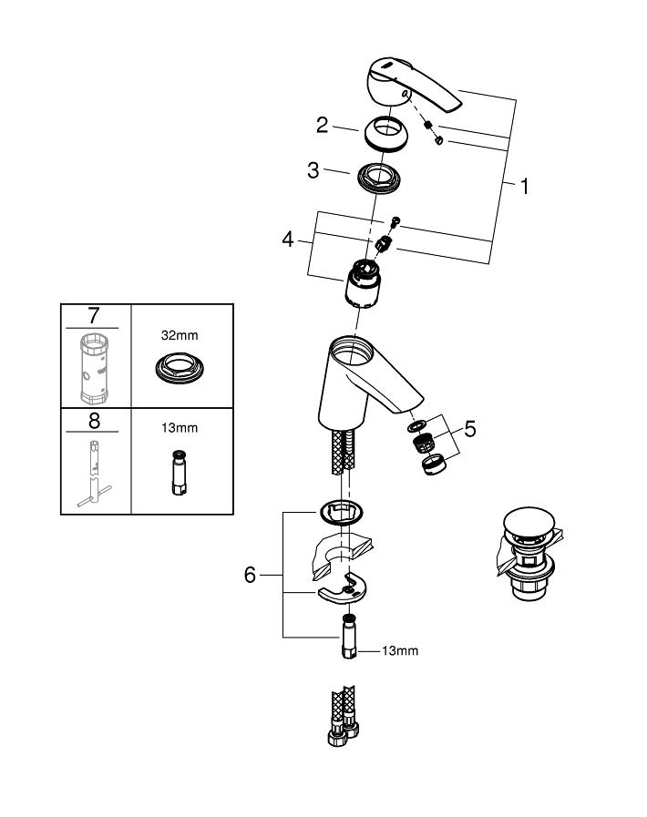 Start Single-lever basin mixer 1/2″ S-Size | GROHE
