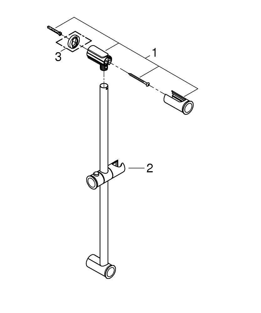 Tempesta Rustic Shower rail 600 mm | GROHE 官方網站