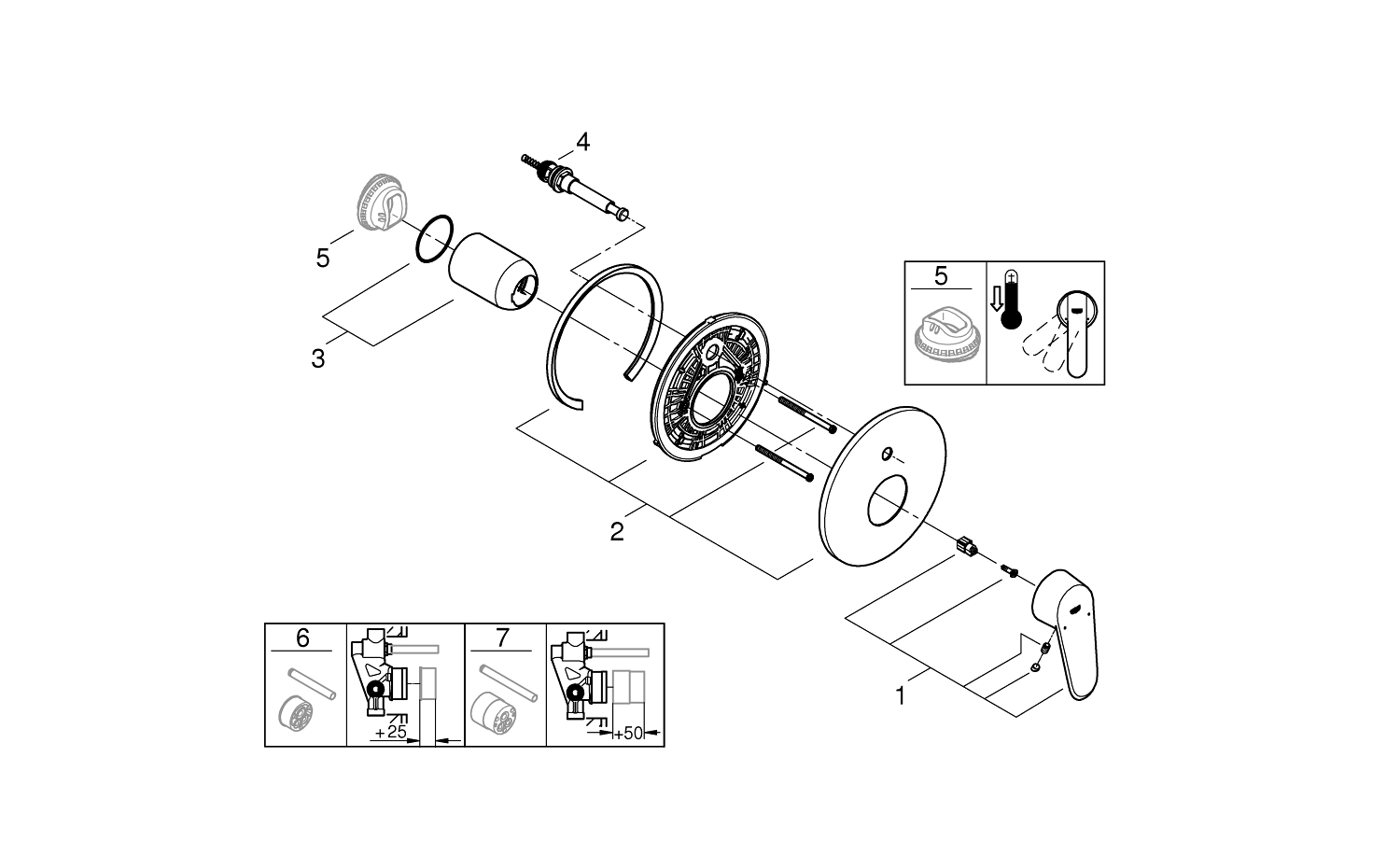 Eurodisc Cosmopolitan Single-lever bath mixer | GROHE