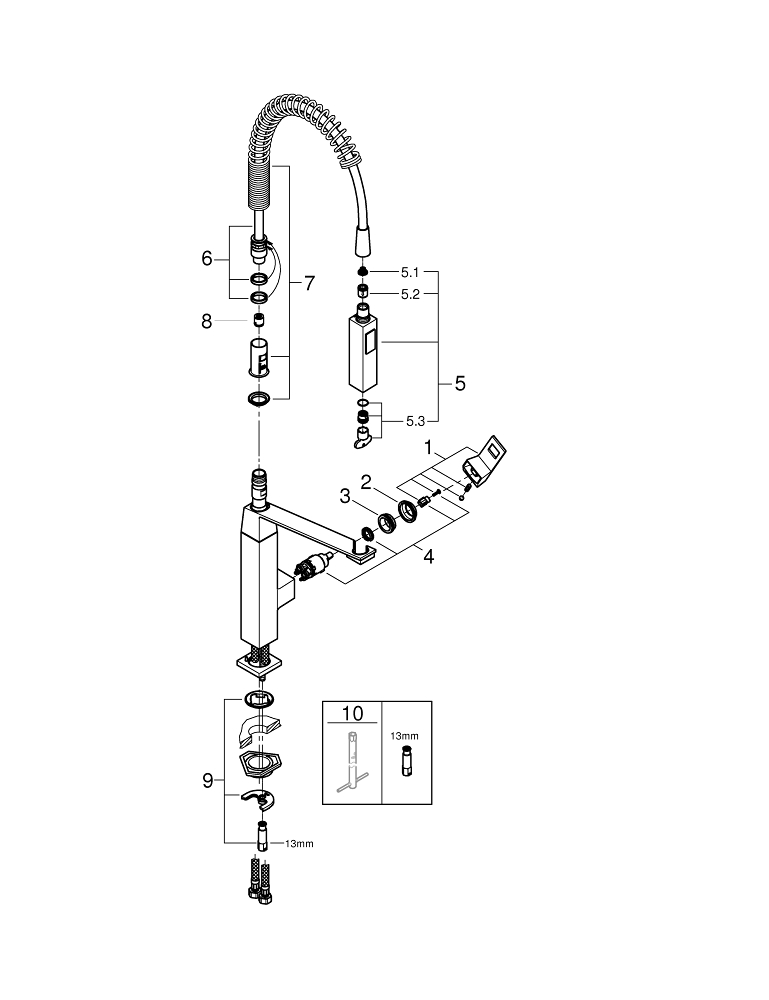Eurocube Single-lever sink mixer 1/2″ | GROHE