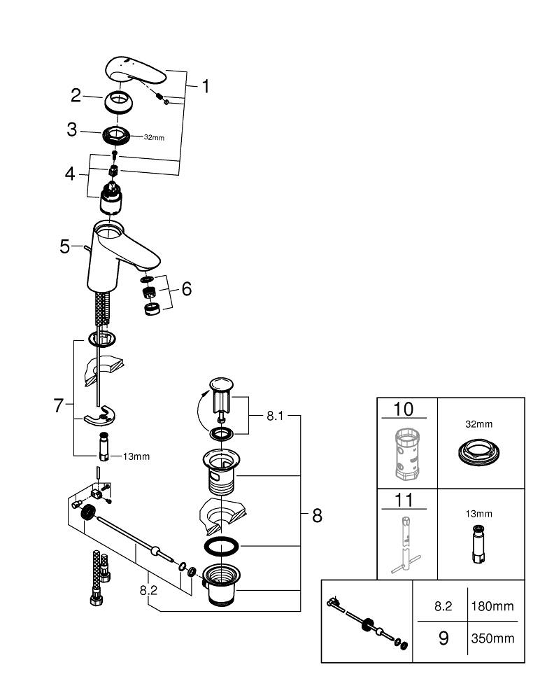Wave Mitigeur monocommande Lavabo Taille S | GROHE