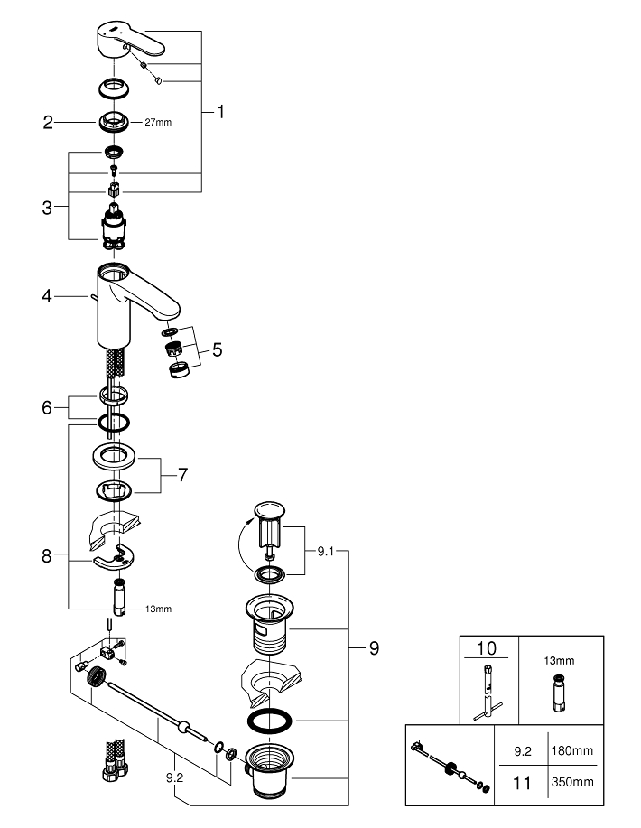 Eurostyle Cosmopolitan Single-lever basin mixer S-Size | GROHE