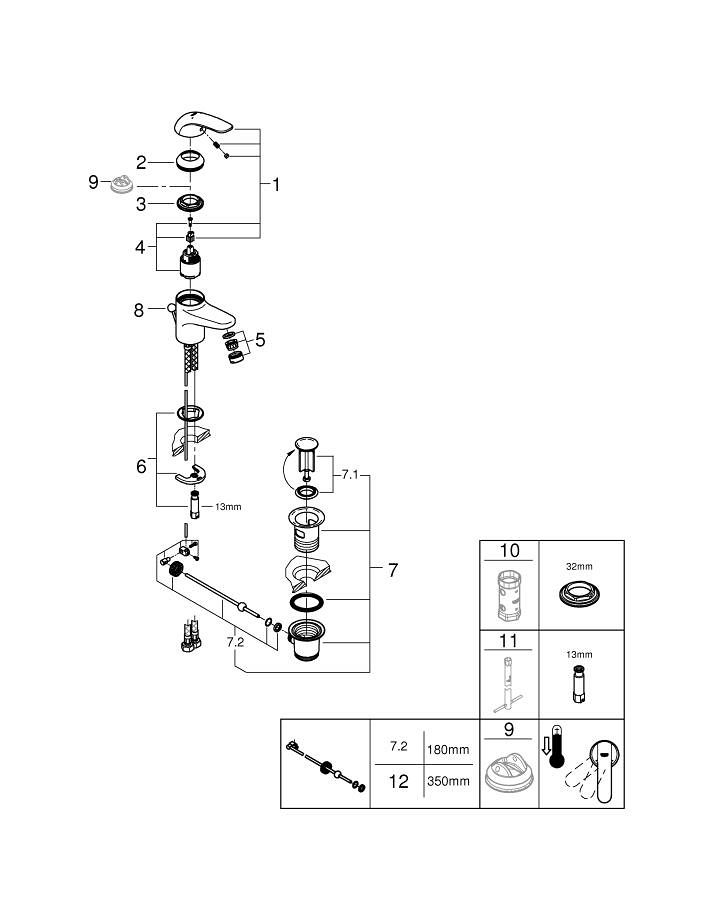 Swift Single-lever basin mixer 1/2″ S-Size | GROHE