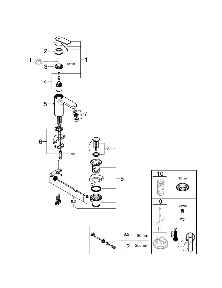 Get Single-lever basin mixer 1/2″ M-Size | GROHE