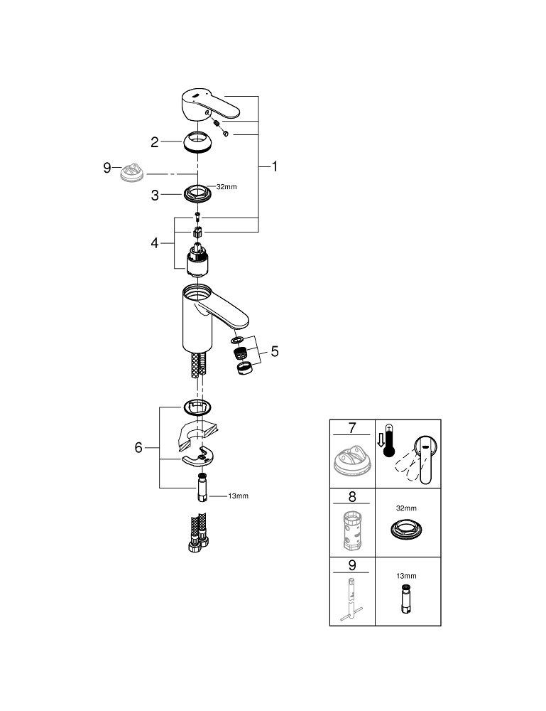 Wave Cosmopolitan Single-lever basin mixer 1/2″ S-Size | GROHE