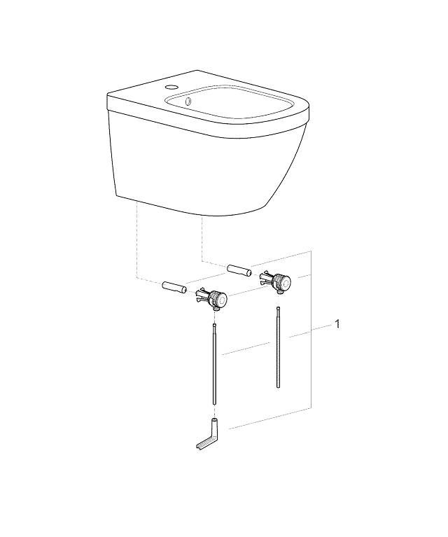 Euro Ceramic شطاف معلَّق بالحائط | GROHE