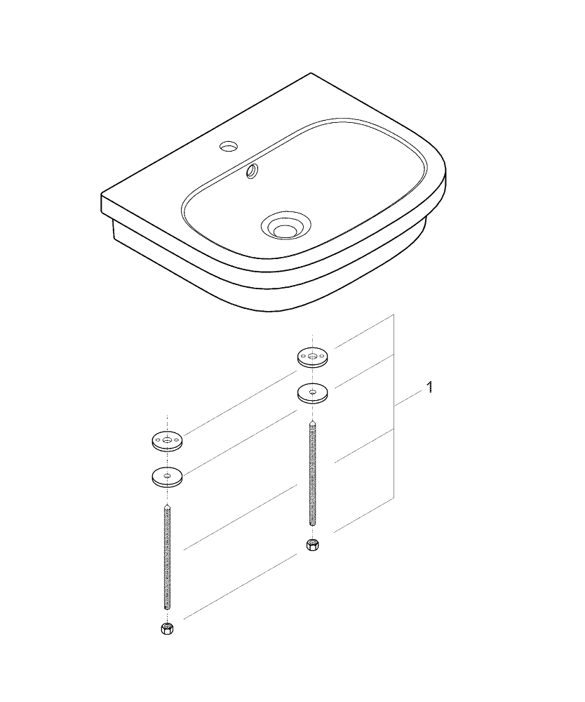Euro Ceramic Counter top basin 60 | GROHE