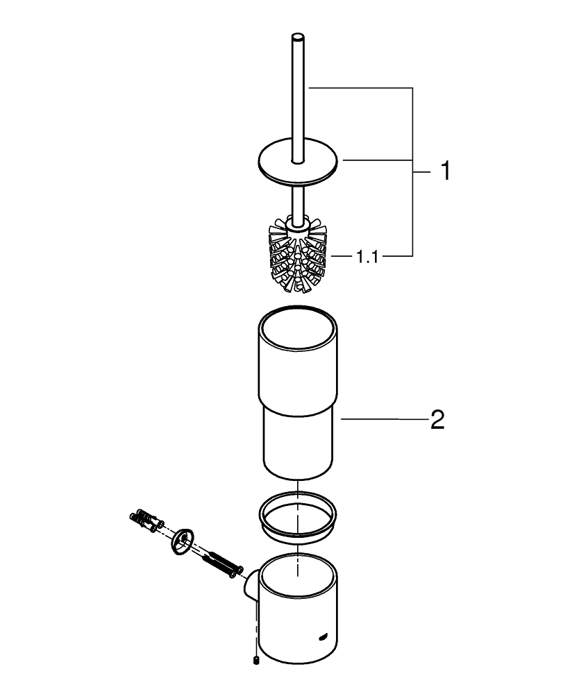 Atrio Toilet brush set | GROHE