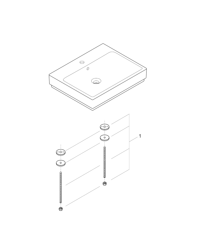 Eurocube Counter top basin 60 | GROHE