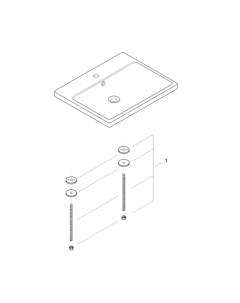 Eurocube Counter basin 60 | GROHE