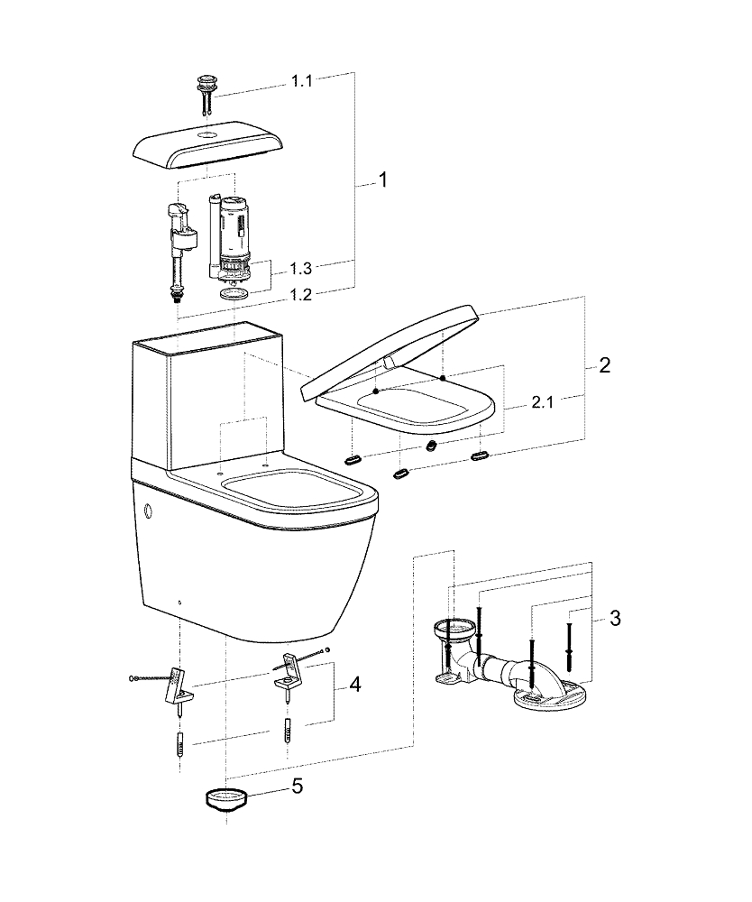 Eurosmart Floor standing 1 piece toilet | GROHE