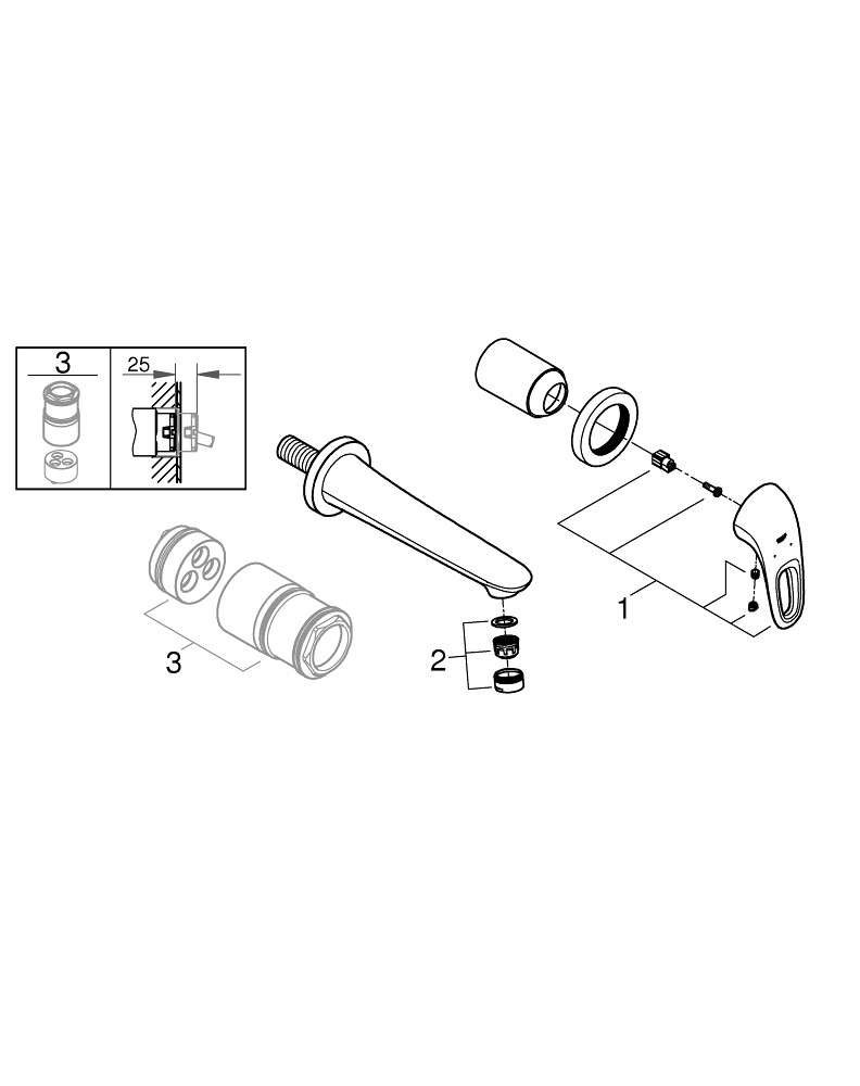 Eurostyle Two-hole basin mixer M-Size | GROHE